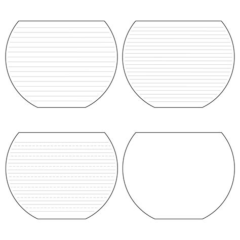 Aquarium Shaped Writing Template Free Printable Papercraft Templates