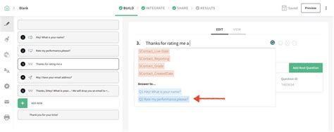 how can variables be used to create customized surveys surveysparrow