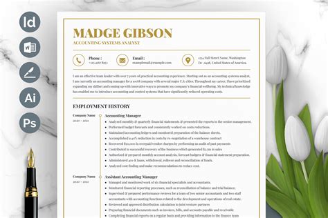 Creative Resume Template Artistic Cv Design Design Cuts