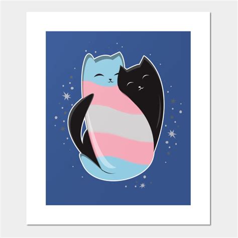 Transgender Cat LGBT Pride Flag Transgender Posters And Art Prints