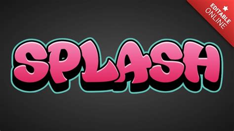 SPLASH | Graffiti Alphabet | Text Effect Generator