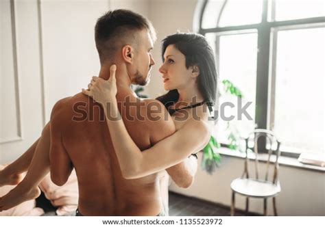 Naked Man Holding Woman His Arms Stock Photo Shutterstock