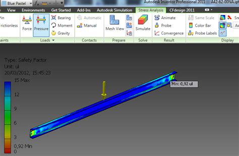 Inventor Fea And Beam Column Calculator Autodesk Community