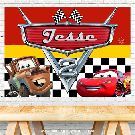 Backdrop Lightning Mcqueen Nutmeg Party Boxes