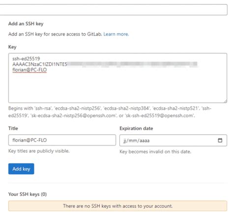 Gitlab Comment Générer Et Utiliser Une Paire De Clés Ssh