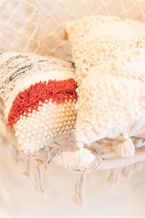 Boho Textured Woven Pillow Cover Modern Tufted Throw Pillow Etsy
