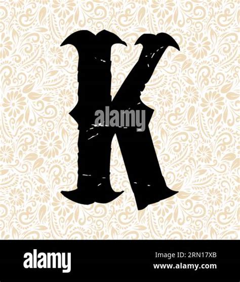 Carnival Alphabet K Upper Black Alphabet Vector Alphabet Vector