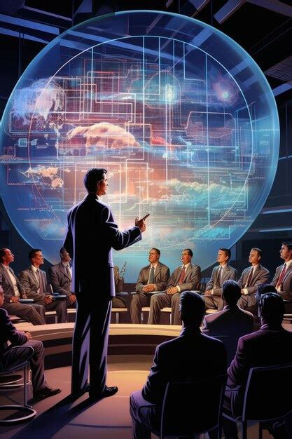 premium photo businessman giving a presentation in a boardroom
