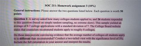 Solved SOC Homework Assignment General Chegg Com