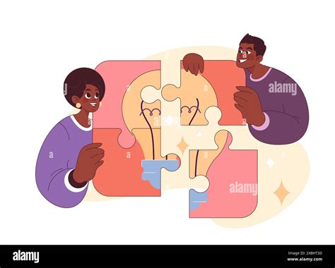 Emotional intelligence. Young black man and woman teamwork. Confidence and empathy for effective ...