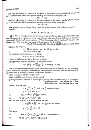 Queueing Theory Notes Pdf