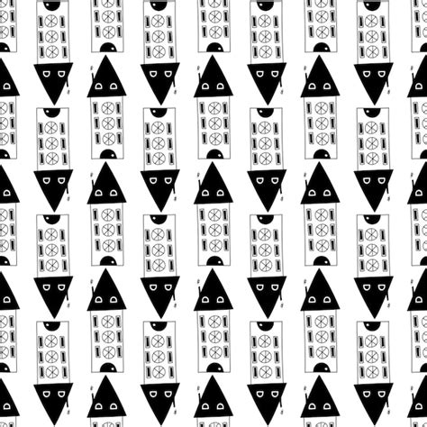 Premium Vector Seamless Hand Drawn Doodle Black And White Contour