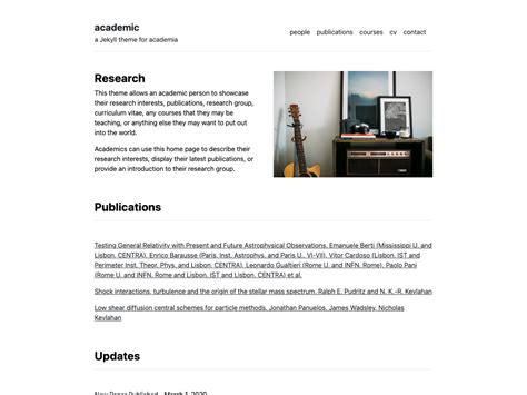 Academic Jamstack Themes