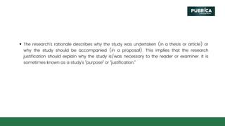 How To Write The Rationale For Research PDF Publishing Industry Industries
