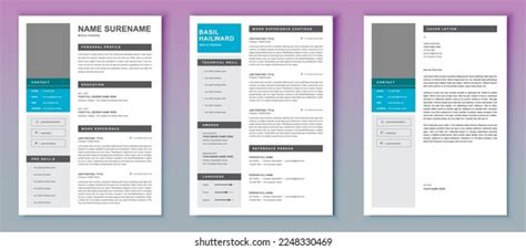 Executive Resume Template Word Cv Template Stock Vector Royalty Free Shutterstock