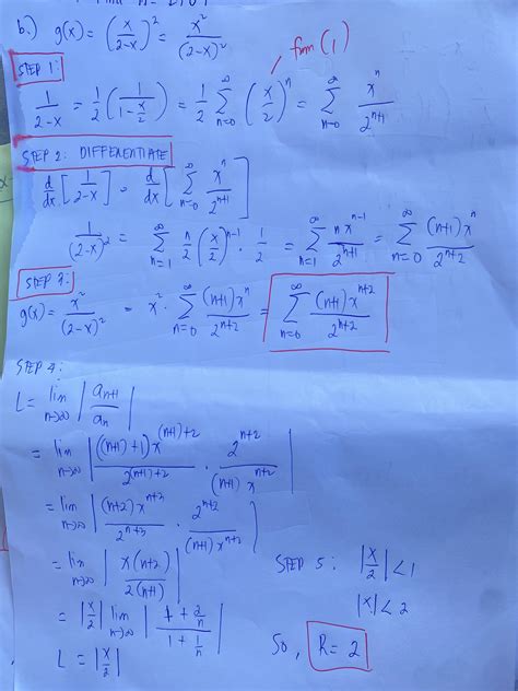 [solved] find a power series representation for the following functions