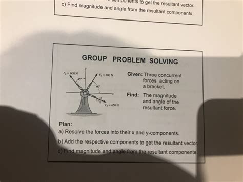 Solved Cumponents To Get The Resultant Vector C Find