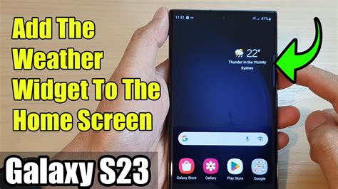 Galaxy S S How To Add The Weather Widget To The Home Screen Youtube