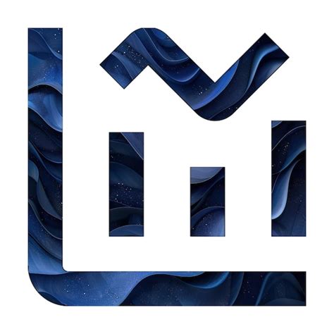 Premium Photo Icon Photo Chart Histogram Blue Gradient Background