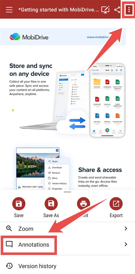 Insérer supprimer ou modifier un commentaire dans un MobiOffice PDF