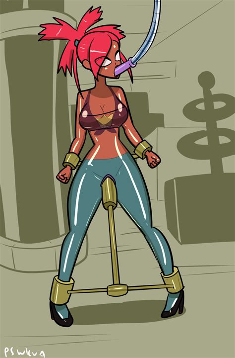 Rule 34 1girls Ankle Cuffs Arm Bar Arm Spreader Arms Held Back Blank Eyes Bondage Bound