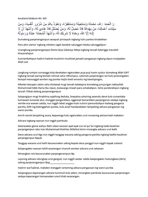Teks Mc B Jawa Untuk Pengajian Pdf
