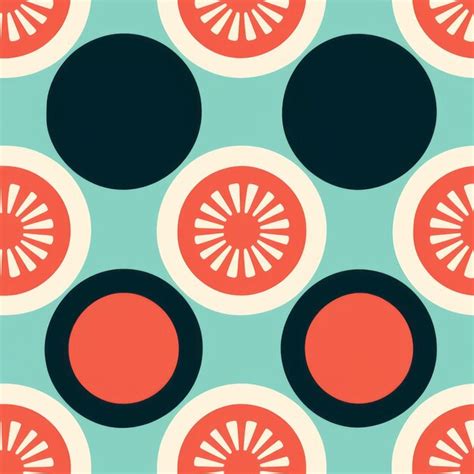 Premium Photo Cosmic Symmetries Exploring The Geometric Retro Circle Pattern