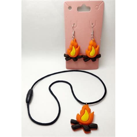 Conjunto Festa Junina Caipira Fogueira Brinco E Colar Shopee Brasil