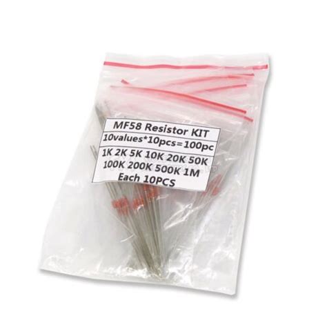 100pcs Mf58 Ntc Thermistor Resistor Kit 1k 2k 5k 10k 20k 50k 100k 200k 500k 1m Ebay
