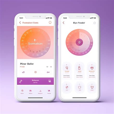 Premium Ai Image Mobile App Layout Design Of Menstrual Cycle Tracker
