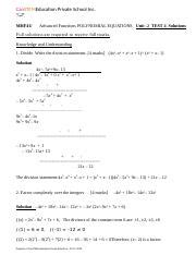 Unit 2 MHF 4U 4 Test Solution Moodified Docx CanSTEMEducation Private Babe Inc MHF4U