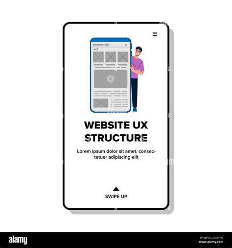 Wireframe Website Ux Structure Vector Interaction Accessibility Hierarchy Information