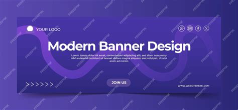 Premium Vector Free Vector Modern Business Company Puple Banner With
