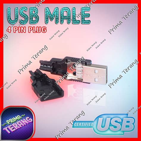 Jual Soket USB Male Plug 4 Pin Konektor Plastik Tipe A Shopee Indonesia