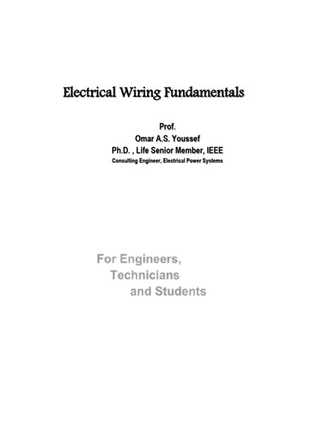 Electrical Wiring Fundamentals Pdf Electric Motor Switch