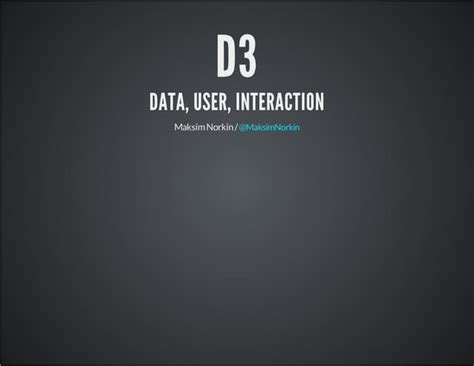 D3 Data User Interaction Ppt