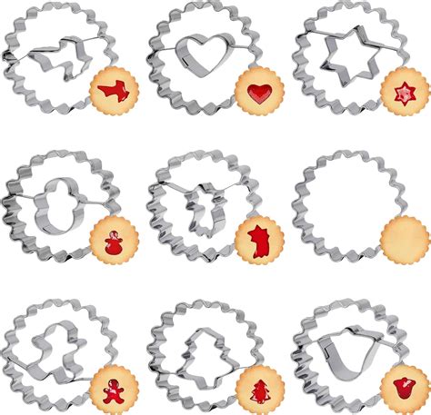 Weihnachten Linzer Ausstecher Set 9 Stück Linzer Ausstechformen