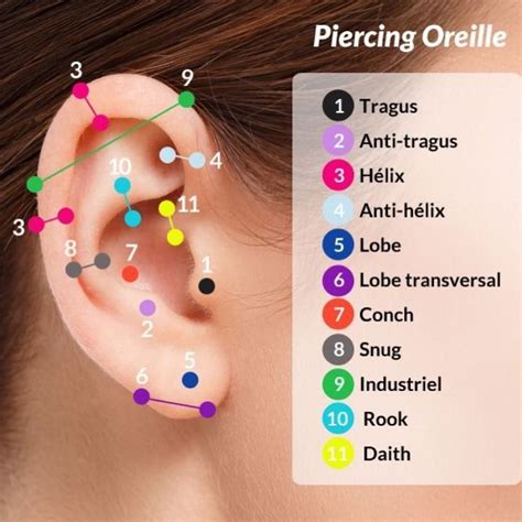 Ear Piercing Chart Greeting Card Postcard By Jarrod Vandenberg Artofit