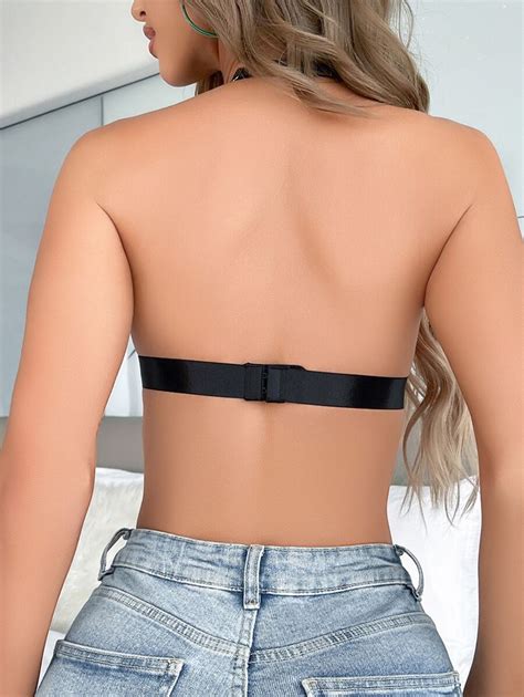 Cut Out Front Halter Neck Backless Lace Bralette Shein Usa