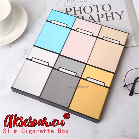 Нова Алуминиева табакера кутия Слим за тънки цигари мурати слим Murati Slim контейнер за с