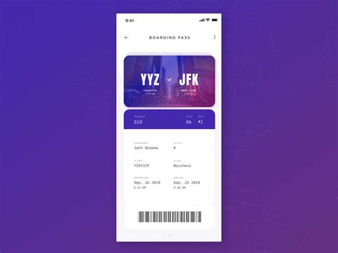 Boarding Pass Ui By Kat On Dribbble