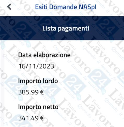 NASpI INPS Annuncia Nuovi Pagamenti Per Fine Novembre FOTO
