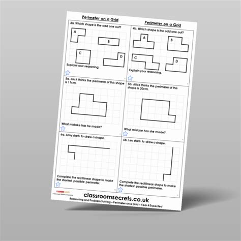 Year 4 Perimeter On A Grid Reasoning And Problem Solving Resource Classroom Secrets