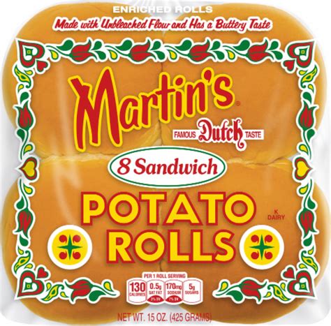 Martins® Sandwhich Potato Rolls 8 Ct 15 Oz Harris Teeter