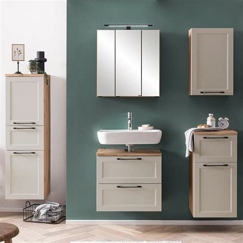 Lomadox Badmöbel Set Marling 03 5 St Mit Spiegelschrank And Led