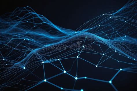 Cyber Big Data Flow Blockchain Data Fields Stock Illustration