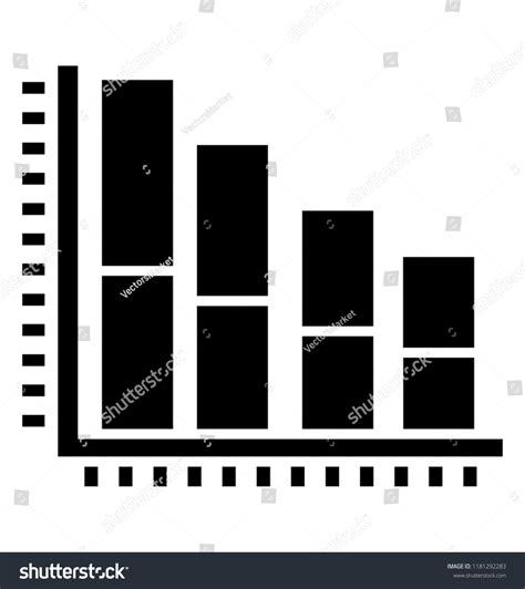 graphical representation vertical bar chart called stock vector
