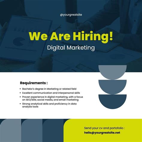 Modern Green Blue We Are Hiring Digital Marketing Linkedin Post
