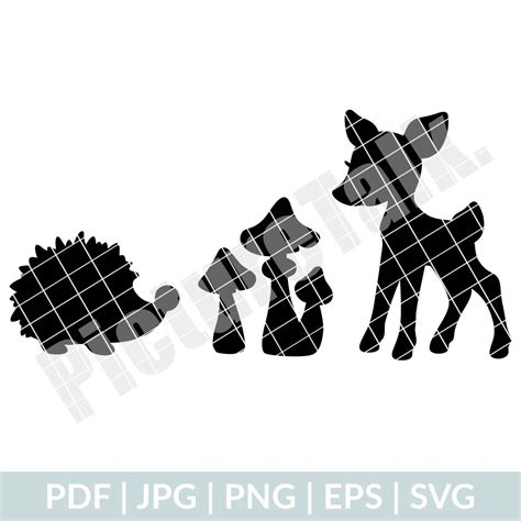 Reh Igel Pilze Print Plotterdatei PictureTalk Stempel Plotterdateien Karten