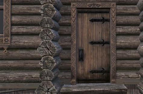 Wooden House Thatched Roof Model Turbosquid 1323939